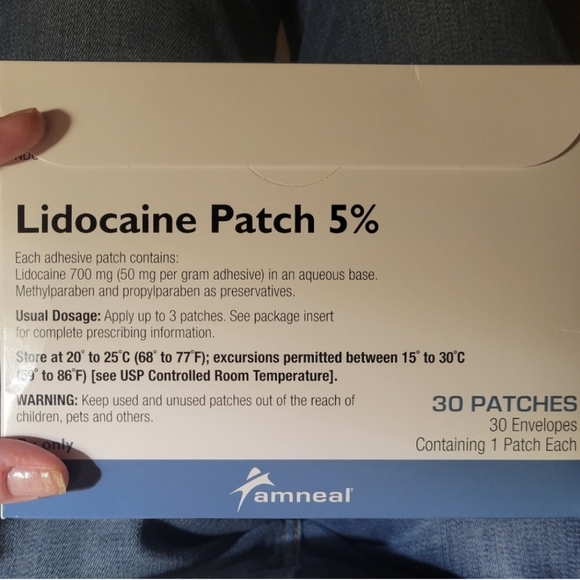 AMNEAL | Other | Floral Purse Amneal Lidocaine 5 Patches 3ct | Poshmark